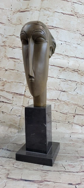 MODIGLIANI TRIBUTO - Bronzo Scultura - Testa Di Caryatid Abstract ...