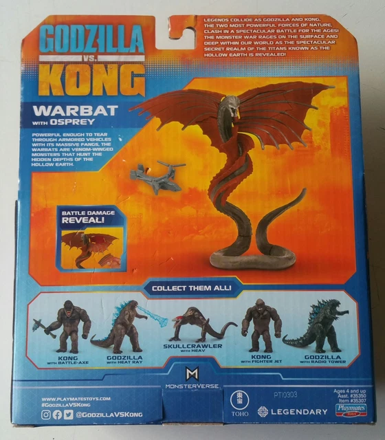 GODZILLA VS KONG Playmates MonsterVerse WARBAT WITH OSPREY - NEUF ...