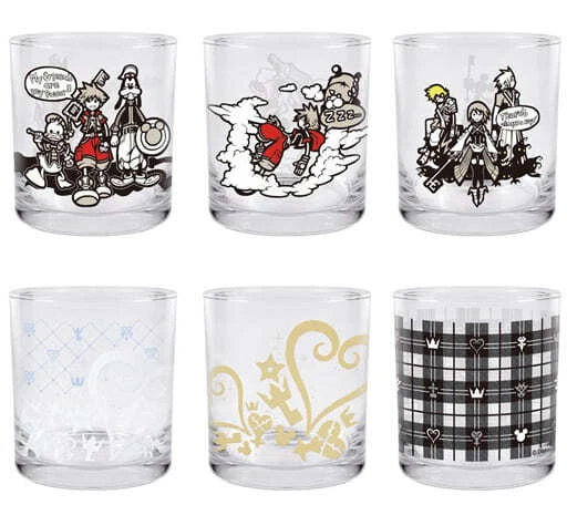 GLASS CHARACTER ALL 6 Types Set Ichibankuji Kingdom Hearts F Prize £61. ...