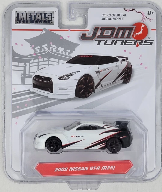 JADA JDM TUNERS 2009 Nissan Skyline GT-R R35 Apexi 1:64 White 14036 Die ...