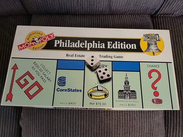 MONOPOLY PHILADELPHIA EDITION 1996 Board Game - Good Condition - Rare ...