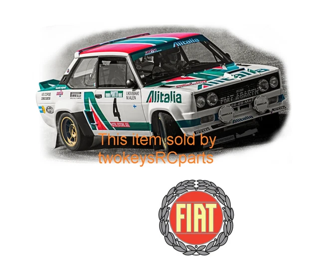 1:10 RC CLEAR Lexan Body Shell - Classic Fiat 131 Rally with Alitalia ...