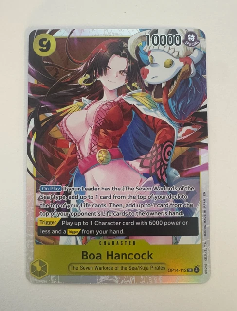 BOA HANCOCK OP14-112 SR The Azure Sea's Seven - One Piece Card Game £17 ...