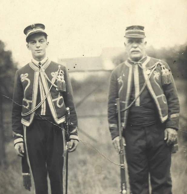 COLONIAL FRENCH SOLDIERS Rifle Sword Army Uniforms Kepi Photo RPPC ...