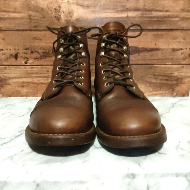 RED WING BOOTS 8111 Iron Ranger US:8D Leather Brown 0095149K Authentic ...