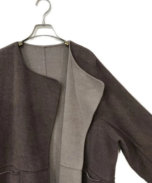 SNIDEL REVERSIBLE WOOL Coat Brown 60cm Chest Wool Women's Winter Jacket ...