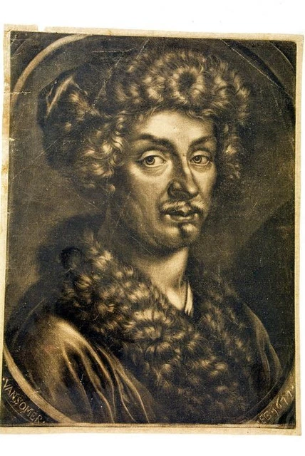 GRAVURE ANCIEN VAN Somer Portret Van Een Man Met Een Bontmuts 1671 EUR ...