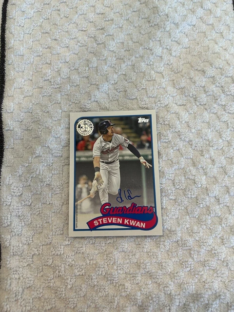 CARTE AUTOGRAPHE 35E anniversaire Steven Kwan 2024 Topps Series 2 89BA ...