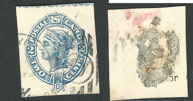 SCOTT UX6A, 2C INTERNATIONAL POST CARD STAMP, DARK BLUE, good margins ...