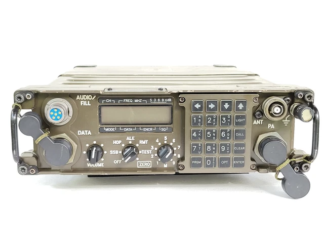 HARRIS AN/PRC-138 MILITARY Manpack Radio extras - HF VHF SSB AM CW FM 1 ...