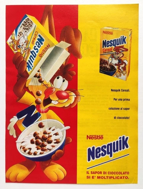 ADVERTISING NESTLE' NESQUIK Cereal Trio Chocapic Advertising 1994 (T9 ...