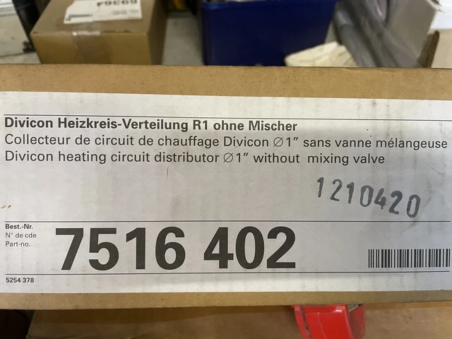 VIESSMANN DIVICON HEIZKREISVERTEILER mit Pumpe ohne Mischer 1“ EUR 1,00 ...