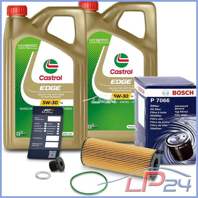 BOSCH FILTRE À Huile+10L Castrol Edge Fst 5W-30 Ll Pour Audi A4 B8 2.7 ...
