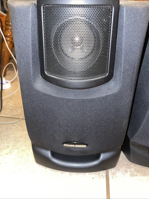 PHILIPS MAGNAVOX PAIR Speakers Wired 6 Ohm Tested Great Sound Loud FB ...