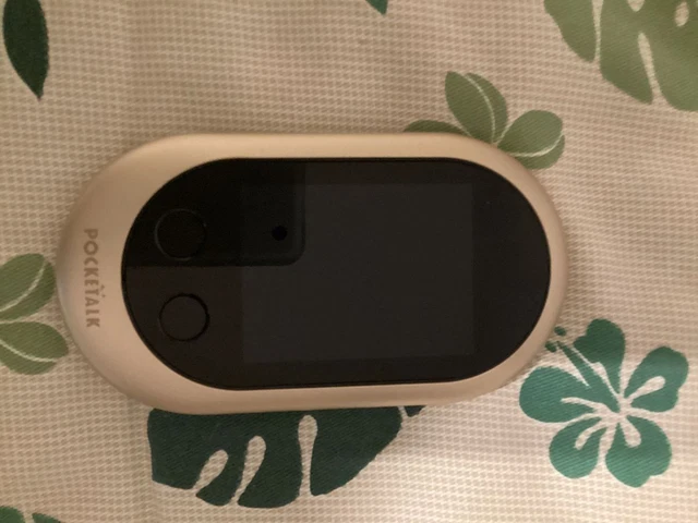 POCKETALK W W1PGG Sourcenext Portable Translator Gold Two-Way Voice Wi ...