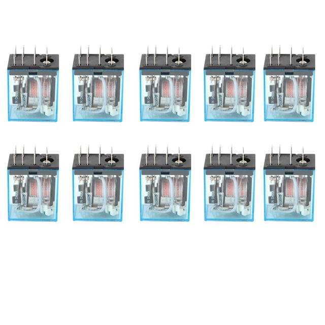 RELIABLE MINIATURE RELAY MY2NJ 10pcs 8 Pin 220V AC Coil Silver Contacts ...