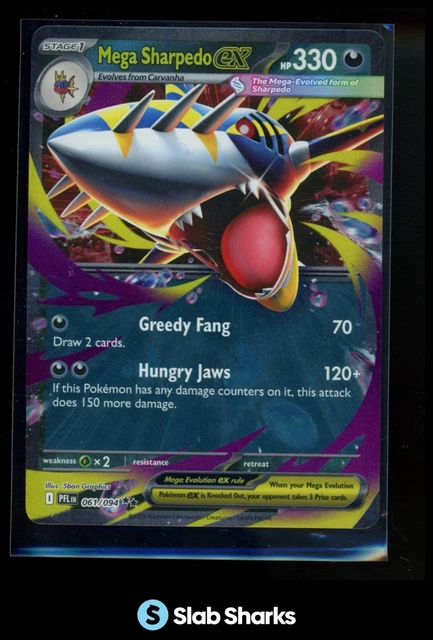 2025 POKEMON PHANTASMAL Flames - Pfl En #061/094 Mega Sharpedo Ex ...