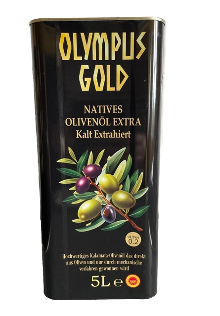OLIVENÖL 5 LITER Natives Extra Vergine Kalamata Gold Olympus Griechenland 0,2% EUR 56,98 ...