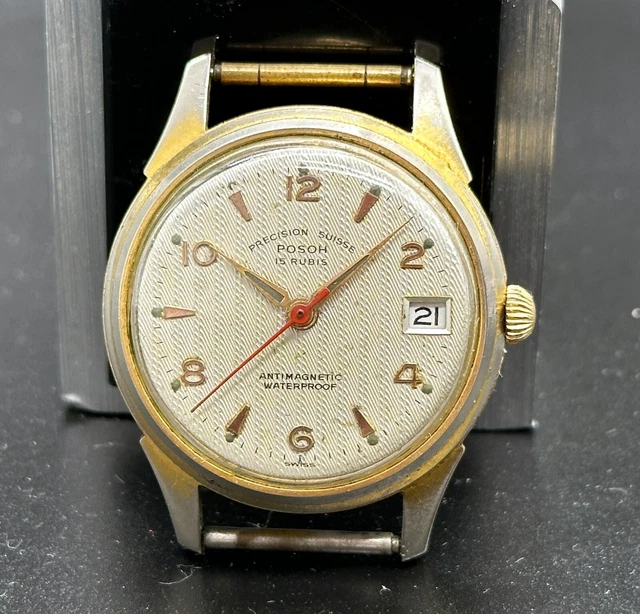 VINTAGE 1950’S PRECISION Swiss Posoh Serviced Mechanical Manual Wind ...