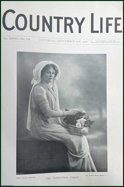 THE VISCOUNTESS CURZON, Photographed By Lallie Charles, Curzon Street ...