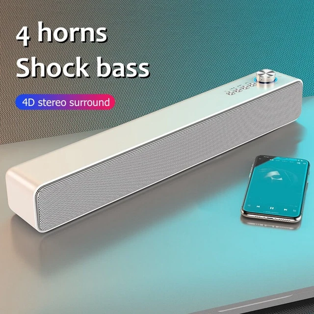 PORTABLE SOUND BAR Computer Speakers PC/ Home Theater System -B ...