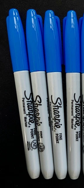 4X GENUINE SHARPIE PENS in Royal Blue £6.00 - PicClick UK