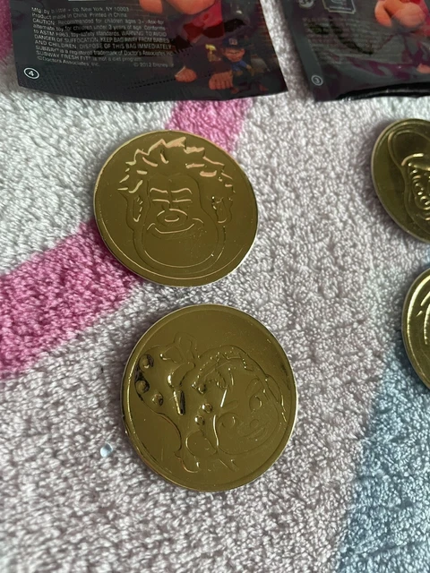 RARE WRECK-IT RALPH Subway Promotional Scratch Coins Opened Lot Of 6 ...