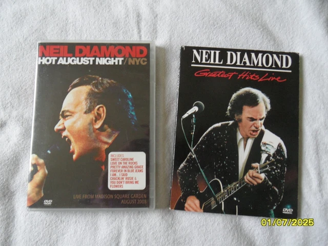 NEIL DIAMOND HOT AUGUST NIGHT /NYC PLUS NEIL DIAMOND GREATEST HITS LIVE ...