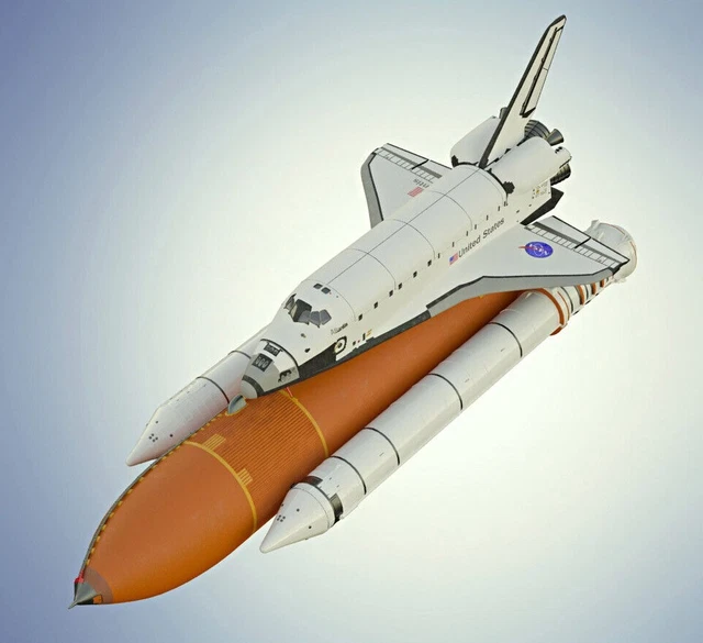 NASA SPACE SHUTTLE Model Spacecraft Assembled & Kit 1:200 Scale 28 cm £ ...