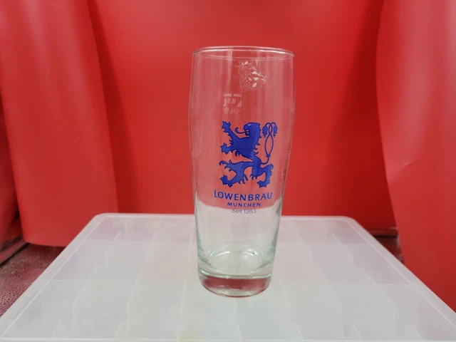 VINTAGE GERMAN LOWEN-BRAU Munchen 0.5L VEBA Beer Glass $30.00 - PicClick