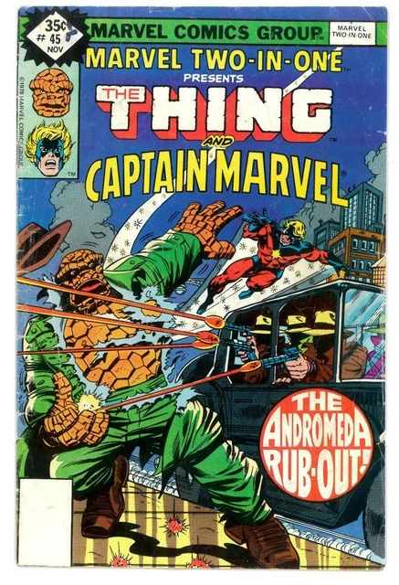 MARVEL TWO-IN-ONE COMIC # 45 (Nov 1978) stars The Thing and Captain ...