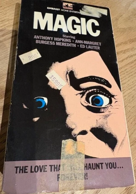 MAGIC VHS EMBASSY Home Video Horror Anthony Hopkins Ann-Margret Burgess ...