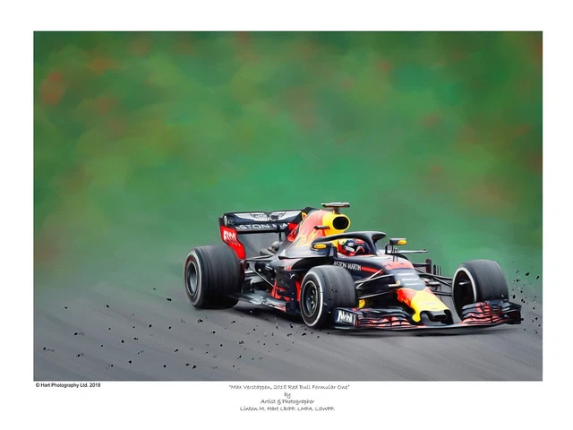 MAX VERSTAPPENN REDBULL 2018 Formula One F1 Car Print Painting Picture ...