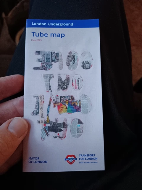 1X LONDON UNDERGROUND Tube Map May 2023 Current Edition TFL ELIZABETH ...