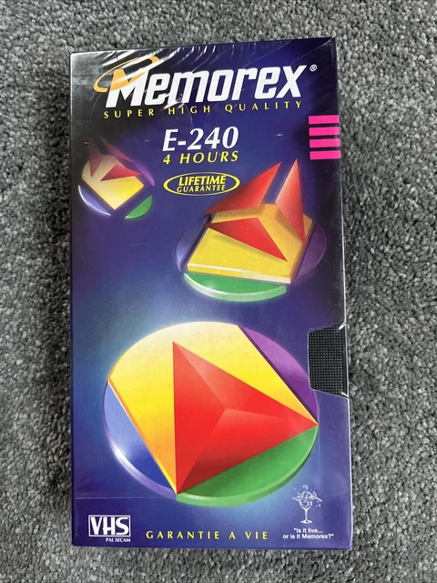 MEMOREX E 240 / 4 Hours VHS Video Cassette Tape Blank New/Sealed £2.00 ...