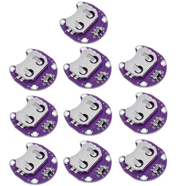 EFFORTLESS BATTERY CONNECTIVITY Lily Pad CR2032 Battery Mount Module ...