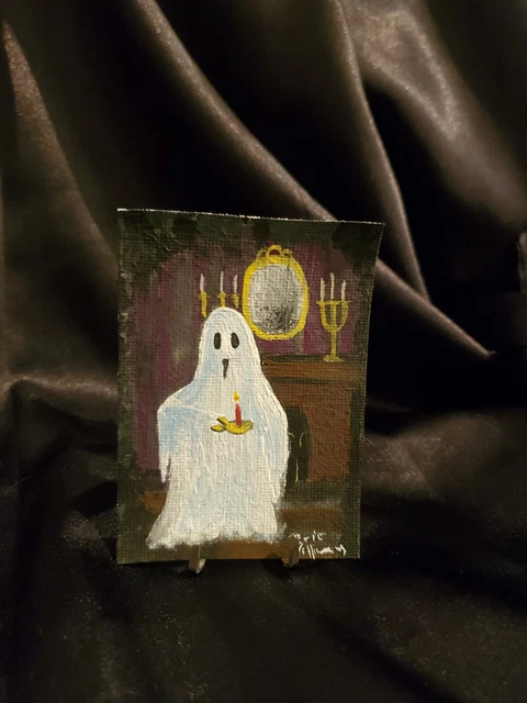 ACEO ORIGINAL ,LITTLE art of horror, GHOST CARD 1 £4.25 - PicClick UK