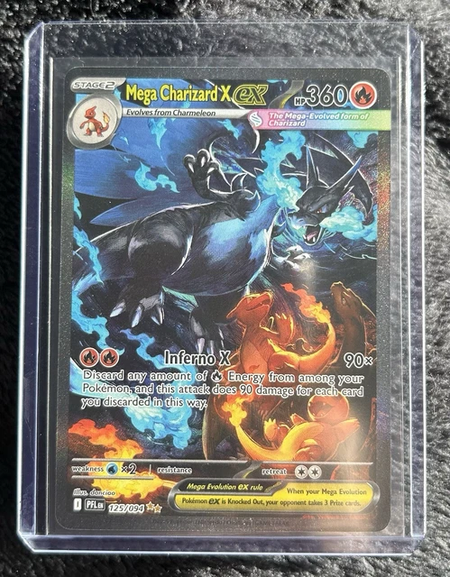 MEGA CHARIZARD X ex Phantasmal Flames 125/094, Secret Illustration Rare ...