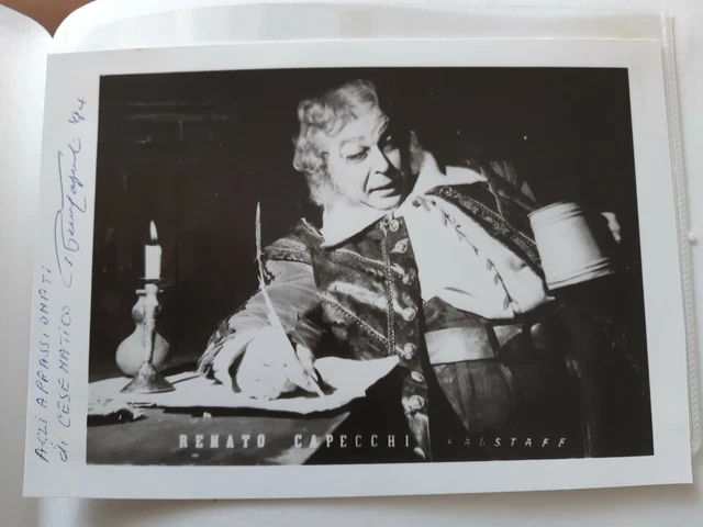 RENATO CAPECCHI BARITONO Foto Autografo con dedica 1994 Falstaff EUR 22 ...