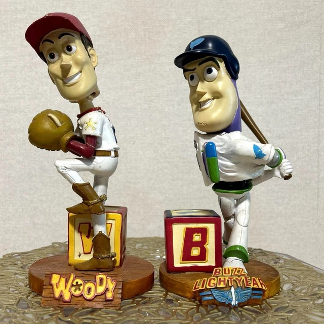 TOY STORY STRIKEOUT Woody and Slugger Buzz Lightyear Bobbleheads d ...