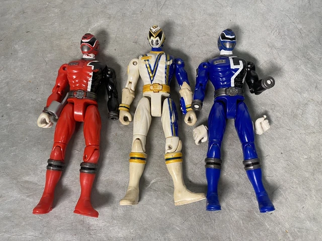 POWER RANGERS SPD Red Blue Omega Light Patrol Ranger action Figure lot ...
