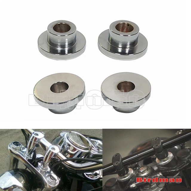 SOLID HANDLEBAR RISER Bushings For Softail Dyna Fat Bob Sportster ...