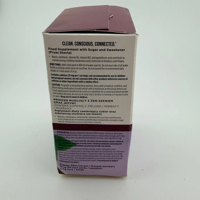 ARBONNE ENERGYFIZZ GINSENG Fizz Sticks 30 Blackberry Vegan Exp 07/26 £ ...
