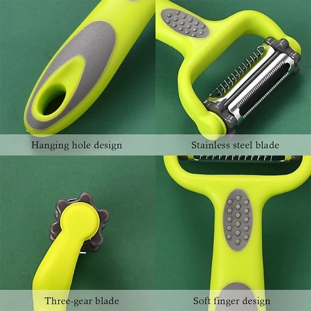 ROTARY PEELER 3 In 1 Fruit Vegetables Cabbage Graters Salad Carrot ...