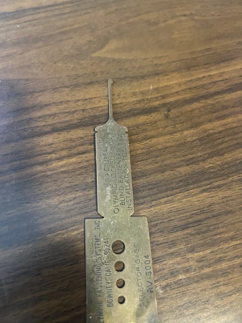 VINTAGE CIRCA 1960'S screw and rivet gauge Olympic Screw and Rivet Corp ...