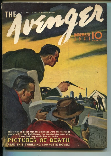 PULP: THE AVENGER 11/1941-PICTURES OF DEATH-MYSTERY-MURDER-HERO PULP ...