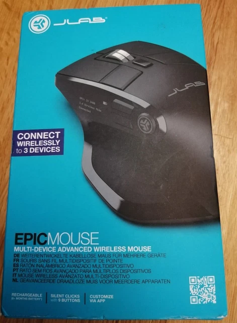 NUOVO! JLAB EPIC Mouse ergonomico wireless avanzato multi-device - nero ...