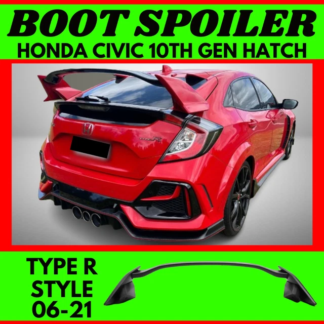 FOR HATCHBACK HONDA Civic 10th Gen Spoiler Wing TYPE R Style FK Series ...