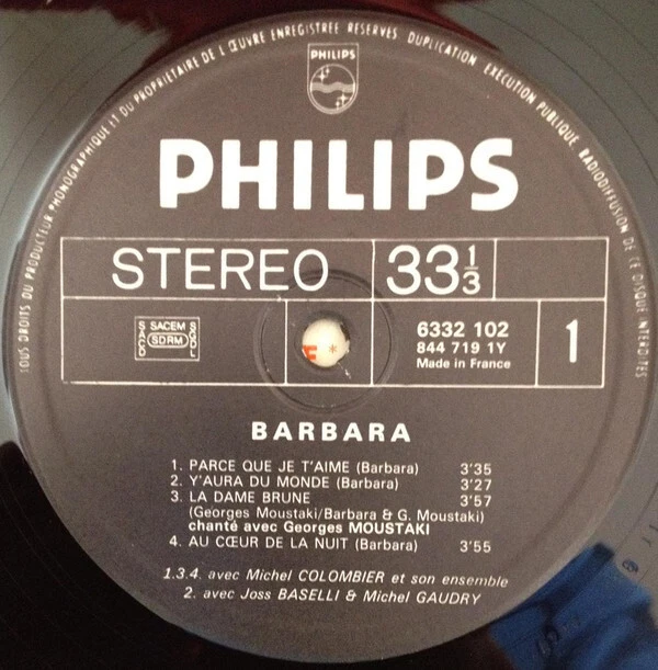 BARBARA (5) - Ma Plus Belle Histoire D'Amour (LP, Album, RE) (Very Good ...