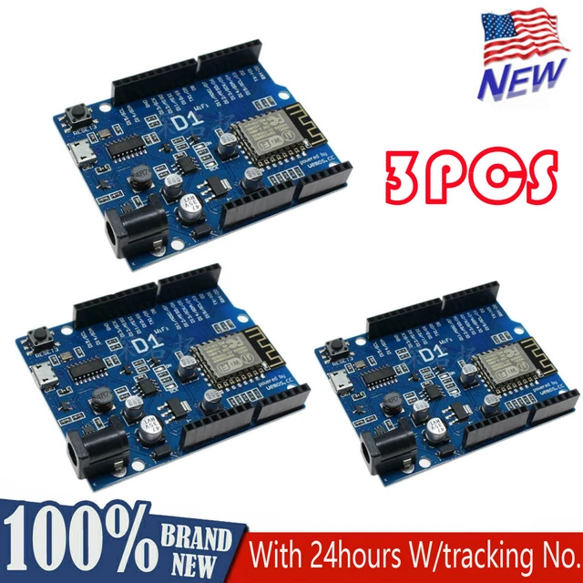 3X WEMOS D1 CH340 WiFi Full Development Board ESP8266 ESP-12F For ...